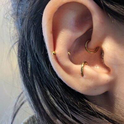 16g Bar 6 8 10 implant Grade Titanium Rook Daith Vertical Labret - Etsy