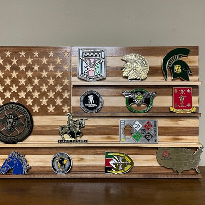 Texas Flag Challenge Coin Display - Etsy