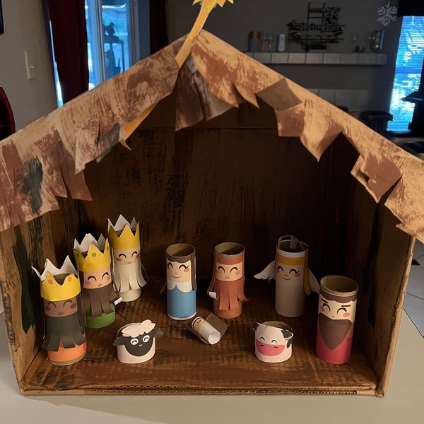 DIY Nativity Scene - Printable Toilet Paper Roll Templates - Etsy