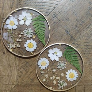 Resin Coasters Dried Flower Coasters Pressed Flowers | Etsy