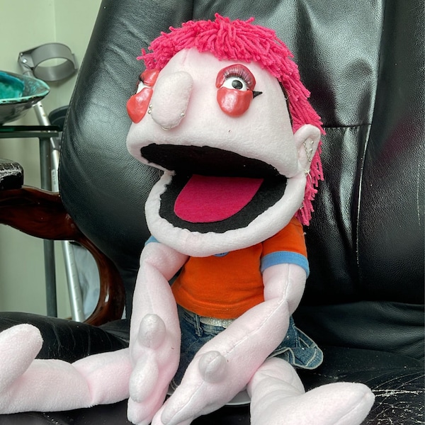 Handmade Ventriloquist Dummy Furry Rabbit Monster Professional Hand ...