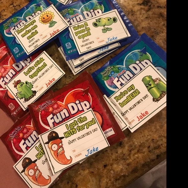 INSTANT DOWNLOAD Plants Vs Zombies Inspired Valentines} Download and ...