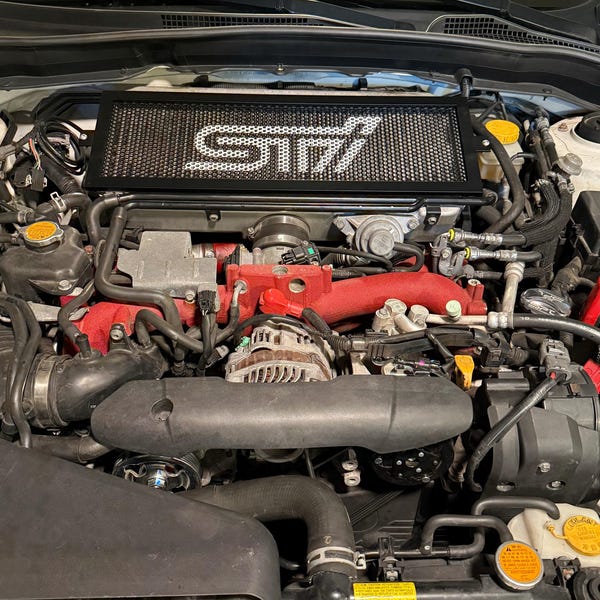 Intercooler Guard/protector Black W/alpine White, 08-21 Subaru WRX Sti ...