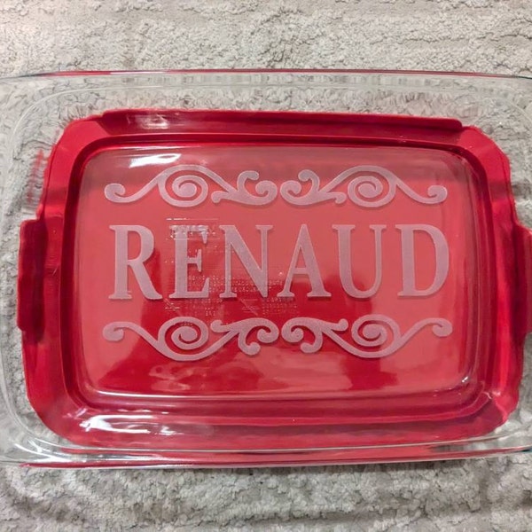 Personalized Engraved Glass Baking Dish, Custom Casserole Dish - Etsy