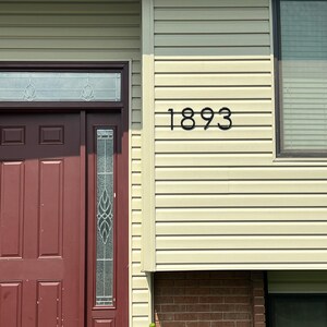 NO DRILLING REQUIRED 4.5 Vinyl Siding House Numbers and Letters Black ...