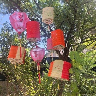 Traditional Hand Painted Vintage Style Chinese Paper Lanterns Extra ...