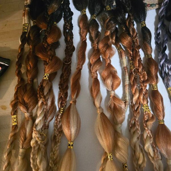 Set of 2 Custom *ocean *beach *braided Extensions *festival Braids ...