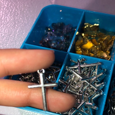 BULK 40 Simple Silver Cross Charm Pendant Small by TIJC SP0701B - Etsy