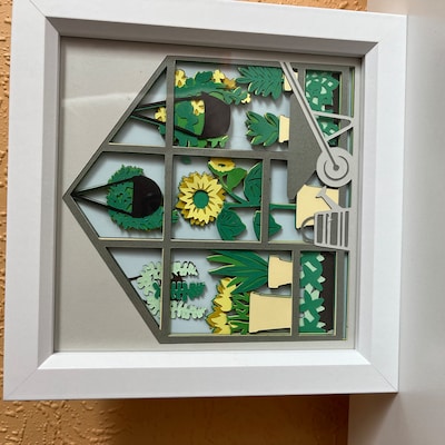 Greenhouse Shadow Box Svg, Garden Shadow Box Svg, Spring Shadow Box Svg ...