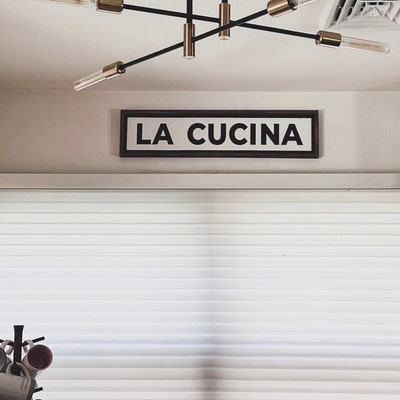 La Cucina Italian Kitchen Sign, Italian Chef Wall Decor, Italian Sign ...