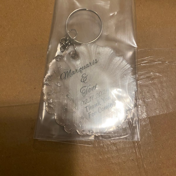 Elegant Gold Wedding Keychain Favors: Bridal Shower Gifts - Etsy
