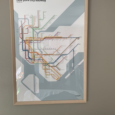 New York City Subway Map / NYC / Minimal Poster Print / Subway Style ...