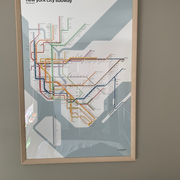 New York City Subway Map / NYC / Minimal Poster Print / Subway Style ...