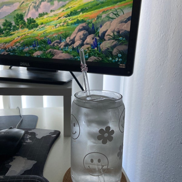 Happy Face Beer Can Glass- Soda Can Glass, Housewarming Gift,iced ...