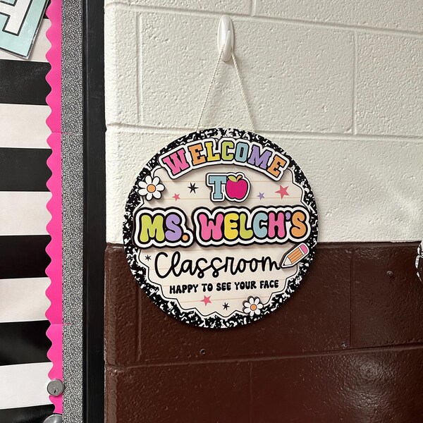 Teacher Classroom Doormat Welcome Back to School Personalized Door Mat ...