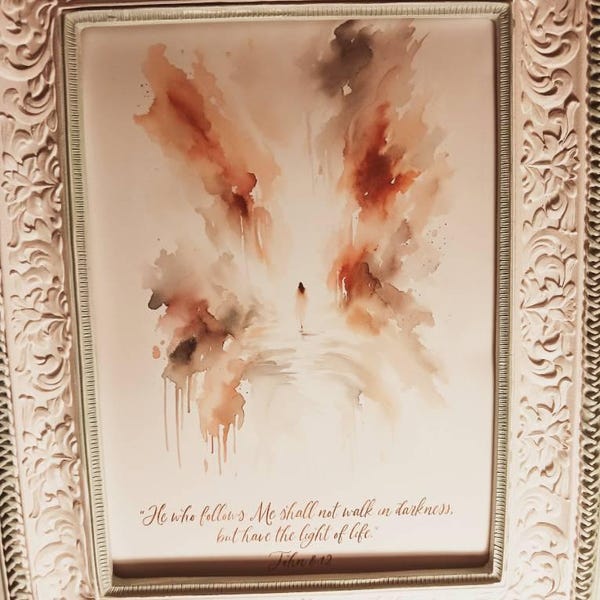 Parable of the Rich Fool Canvas Wall Art Poster Holy Modern Bible Story Gift Watercolor Boho ...