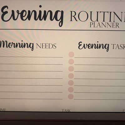 Morning Routine and Evening Routine Planner, Daily Routine Planner ...