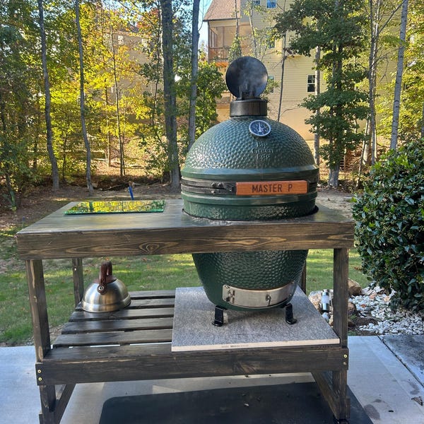 Handcrafted Cedar Grill Tables for Big Green Egg, Kamado Joe, and Primo ...