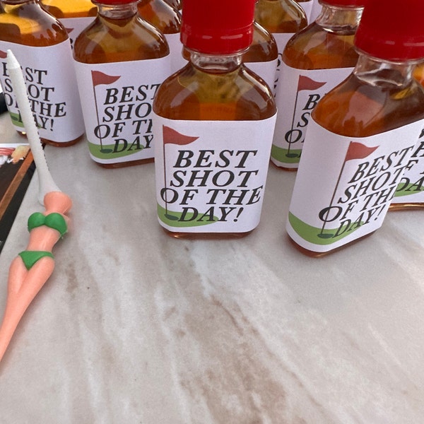 Golf Party Shot Labels, Bachelor Party Favors - Etsy