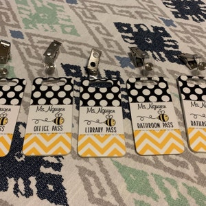 Personalized Hall Passes, Add-on Hall Passes, Various Themes - Etsy