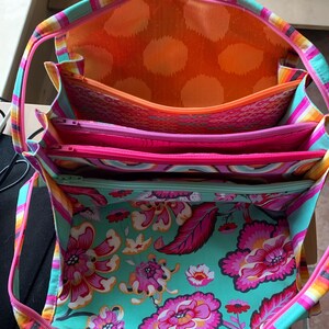 Tula Pink Deja Vu Nightshade Jumbo Pocket Organizer Bag/ 3 Pocket ...