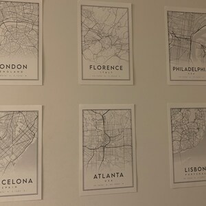 Custom Map Prints, 3 for 2 Offer, Any Location, City Print, City Map ...