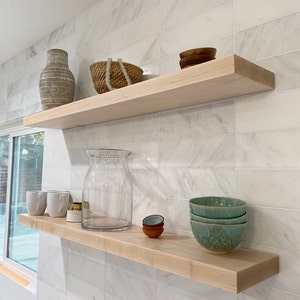 Maple Floating Shelves Custom Length, Depth, and Color With Hidden ...