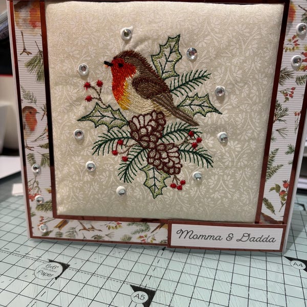 Christmas Robin - Machine Embroidery Designs Instant Download 4x4 5x5 ...