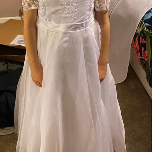 Erin Sleeveless Net Tulle Holy Communion Dress - Etsy