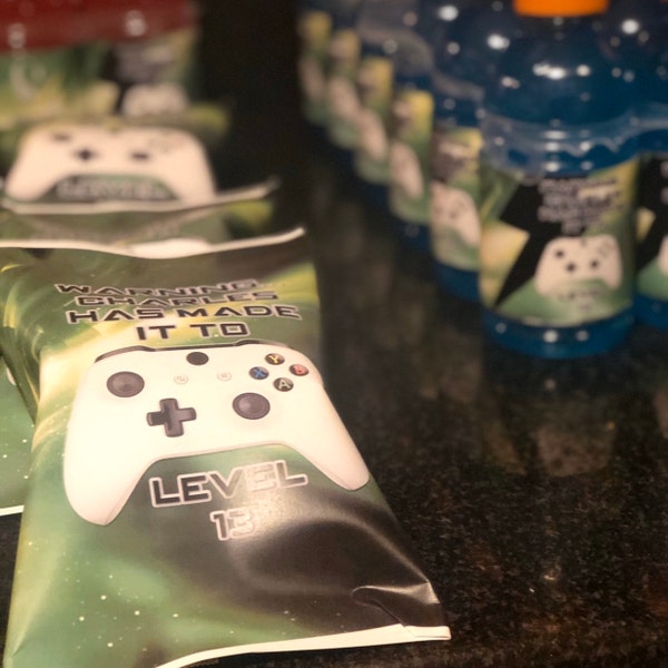 Video Game Chip Bags | Video Game Treat Bags | Video Game Favor Bags ...