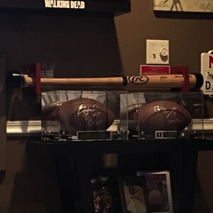 10 Mini Baseball Bat Display Holder Rack Wall Mount Holds 10 Mini Bats ...