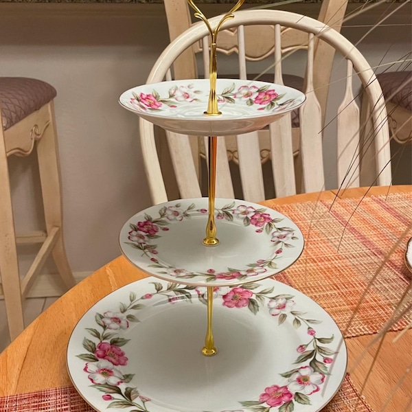 Franciscan Desert Rose 2 Tier Cake Stand: Vintage, Serving Tray, Bridal ...