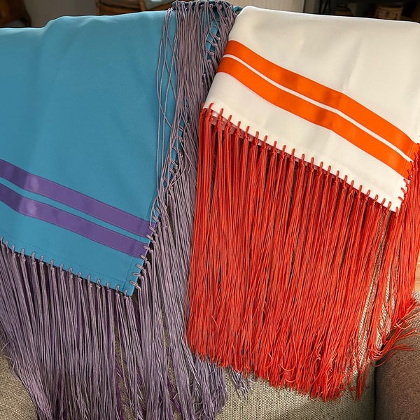 Pow Wow Shawl W Ribbon (choose a Color & Size) - Gabardine, Native ...