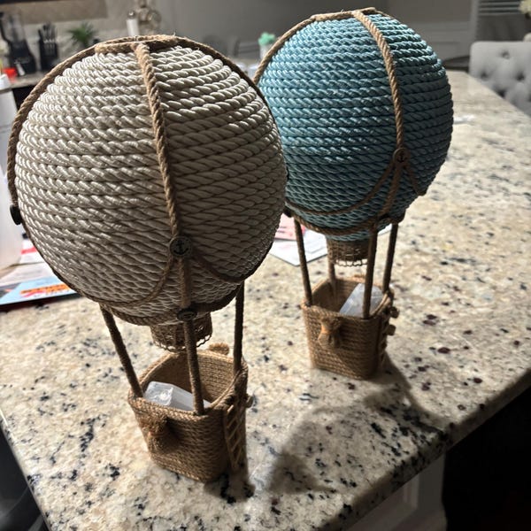 Hot Air Balloon Nursery Decoration | Knitted Air Balloon | Baby Mobile ...