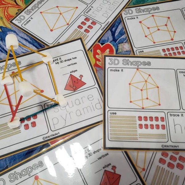 Toothpicks and Play Doh 3D Shapes Activity Game for Toddler Play Dough ...