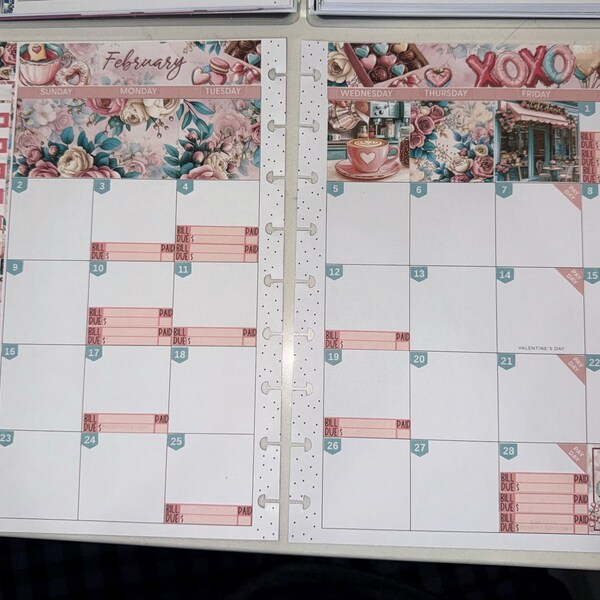 Printable Mini Calendar Stickers | Sunday Start - Etsy