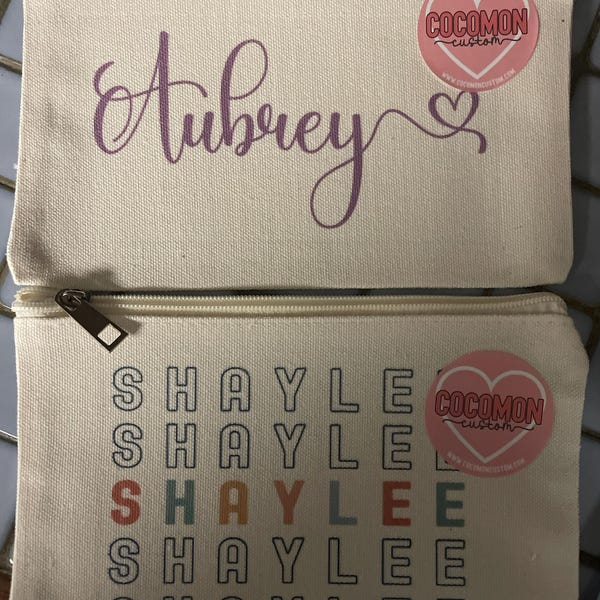 Personalized Cosmetic Pouch Custom Makeup Bag Gift Custom Make up Pouch ...
