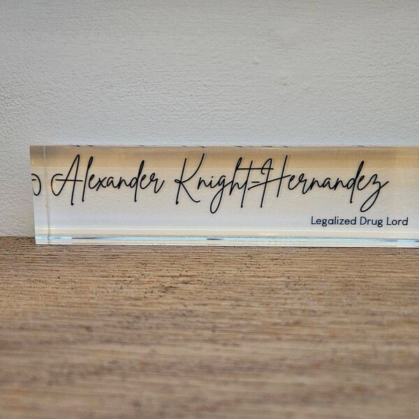 Personalized Name Plate for Desk, Custom Office Decor, Work Gift ...