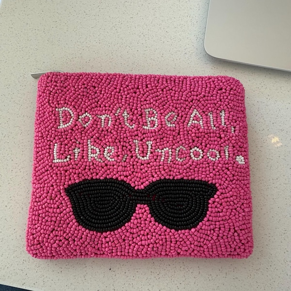 Preppy Coin Purse Beaded Bag Custom Purse Beaded Wallet Coin Pouch ...