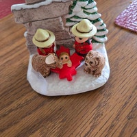 Canadian I Nativity Scene - Handmade in Clay - 1 Block - 3.1"x2.2"x2.8 ...