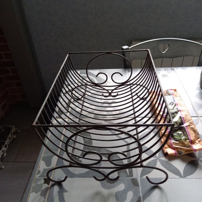Antique French Metal Dish Rack, Draining Rack, Large Vintage Wrought ...