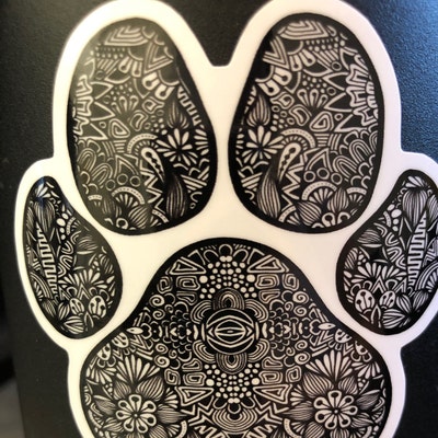 Paw Print Sticker WATERPROOF - Etsy