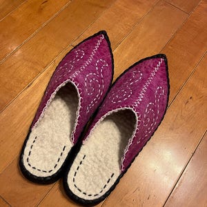 Mongolian Felt Boots, Orange, Beautiful With Leather Sole, Best Yurt ...