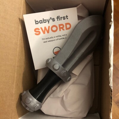 Baby's First Sword Fun Rattle Sensory Toy for Babies and - Etsy