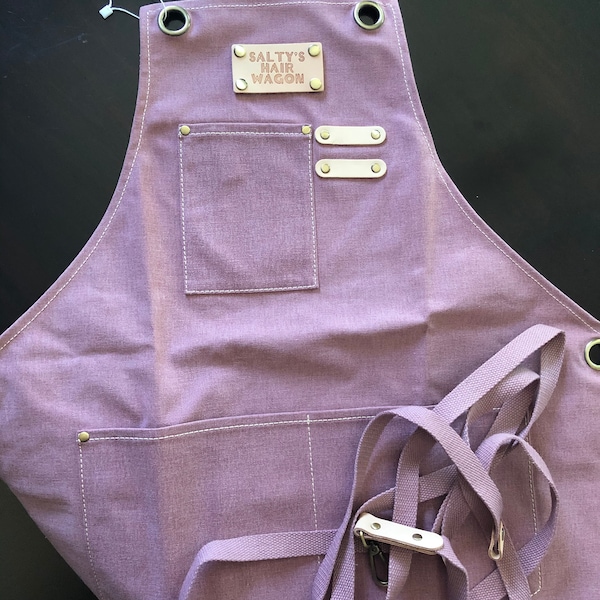 Utility Personalized Custom Cotton Bib Striped Aprons With Pockets ...