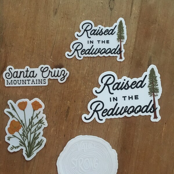 Santa Cruz Mountains Sticker Pack - Etsy