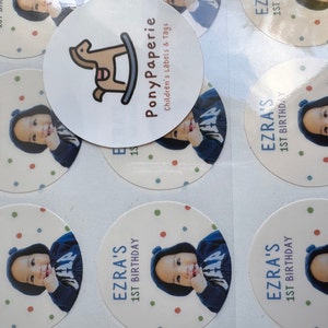Cute Kids Birthday Party Sticker Custom Birthday Sticker - Etsy