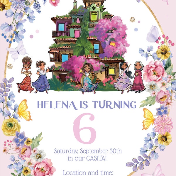 Invitation La Familia Birthday Party - Casita - Digital - Template ...