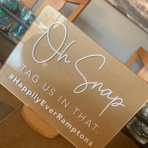 Oh Snap Tag Us in That Social Media Sign Add Your Custom - Etsy