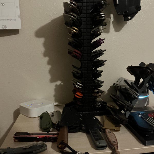 EDC Knife Display "mega" Tower - Knife Rack/organizer - Personalizable ...